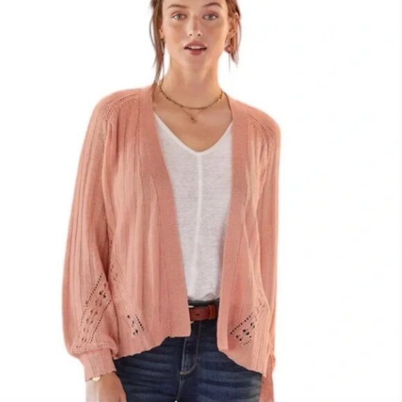 Sundance | Sweaters | Sundance Lightweight Cardigan Linen Xl Coral Pink ...